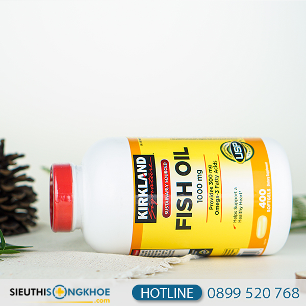 Kirkland Signature Fish Oil 1000mg Chính Hãng hộp 400 viên