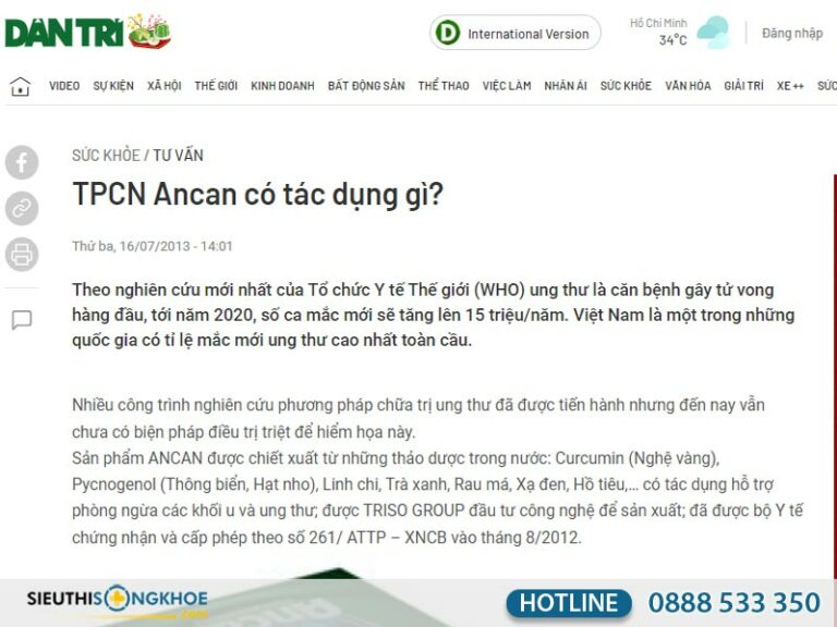 AnCan Chính Hãng {1.250.000đ} Hỗ Trợ Điều Trị Ung Bướu Năm 2021