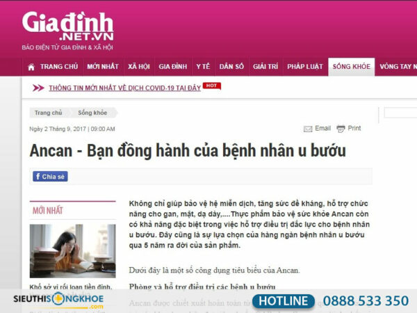 AnCan Chính Hãng {1.250.000đ} Hỗ Trợ Điều Trị Ung Bướu Năm 2021
