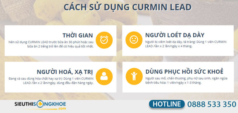 Curcumin Lead Chính Hãng {240.000đ} Giảm Đau Dạ Dày Năm 2021