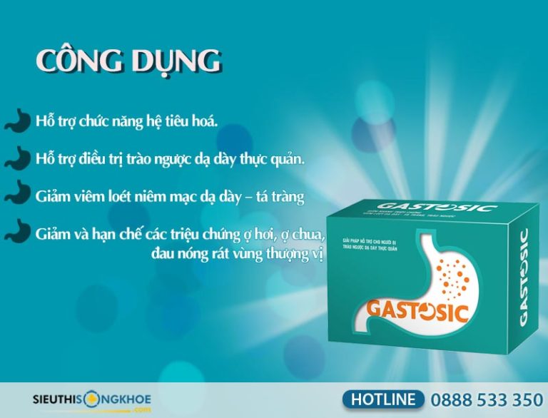 Gastosic {253.000đ} - Hỗ Trợ Điều Trị Trào Ngược Dạ Dày Thực Quản