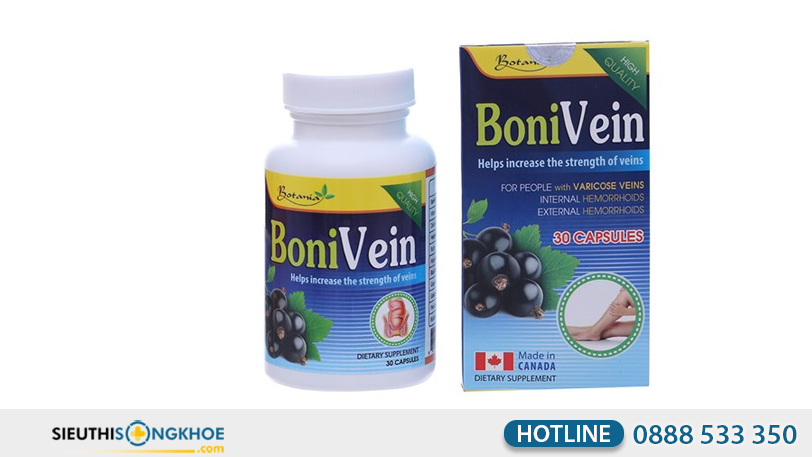 BoniVein Chính Hãng {250,000đ} Hỗ trợ trị suy giãn tĩnh mạch Năm 2021