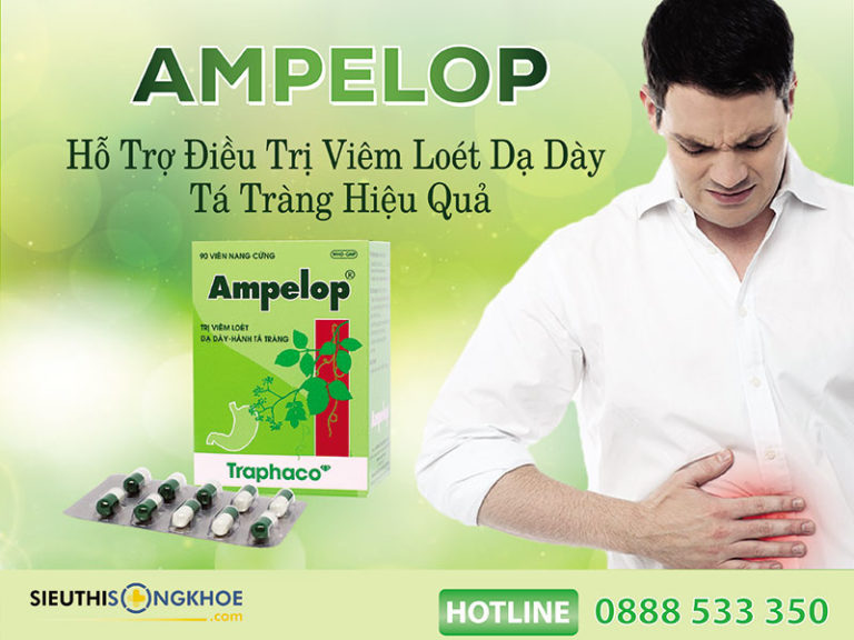 Ampelop {110.000đ} - Hỗ Trợ Giảm Viêm Đau Dạ Dày Tá Tràng An Toàn