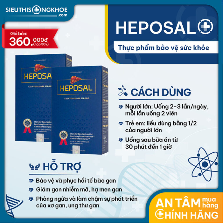 Heposal Chính Hãng {360.000đ} Giải Độc, Bảo Vệ Gan Năm 2021