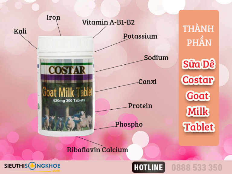 Costar Goat Milk Tablet [300.000đ] - Viên Uống Sữa Dê Cô Đặc