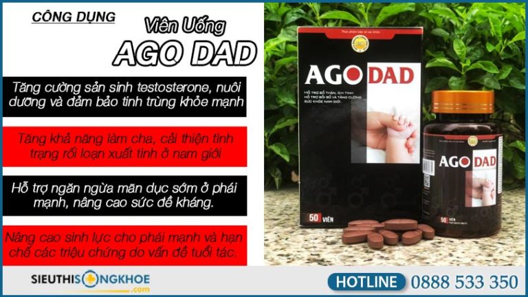 Ago Dad Chính Hãng {850.000đ} tăng Sức Khỏe Sinh Sản Nam Năm 2021