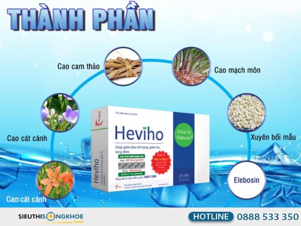 Heviho Chính Hãng {210.000đ} Hỗ Trợ Giảm Viêm Họng Năm 2021