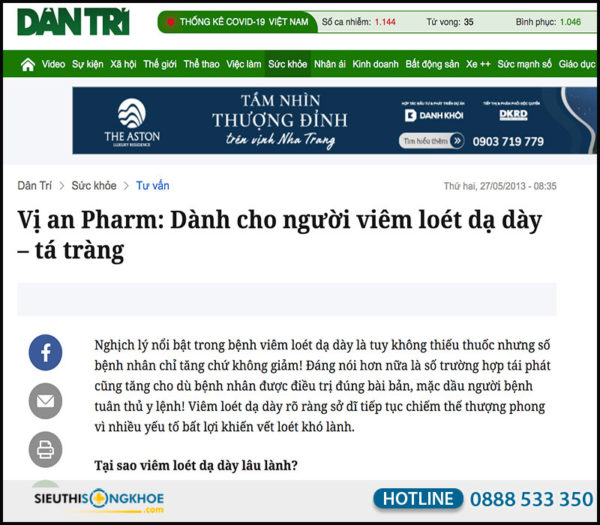 Viên Uống Vị An Gpharm [130.000đ] - Hỗ Trợ Giảm Đau Dạ Dày