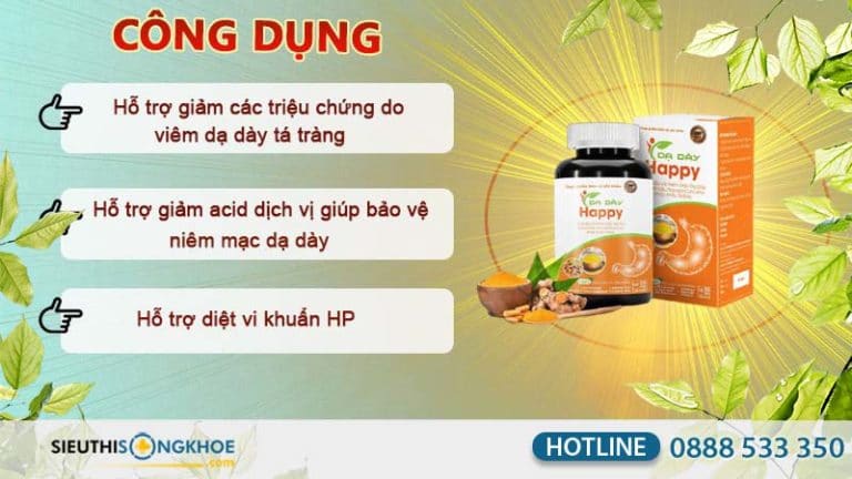 Dạ Dày Happy Chính Hãng {430.000đ} - Hỗ trợ điều trị viêm loét dạ dày