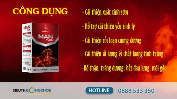 Man Plus CHÍNH HÃNG {650.000đ} - Hỗ Trợ Điều Trị Yếu Sinh Lý Nam