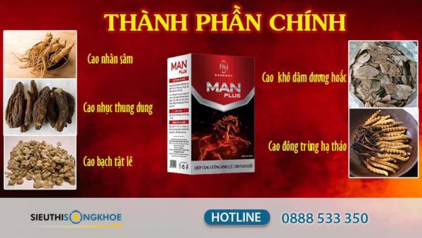 Man Plus CHÍNH HÃNG {650.000đ} - Hỗ Trợ Điều Trị Yếu Sinh Lý Nam