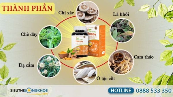 Dạ Dày Happy Chính Hãng {430.000đ} - Hỗ trợ điều trị viêm loét dạ dày