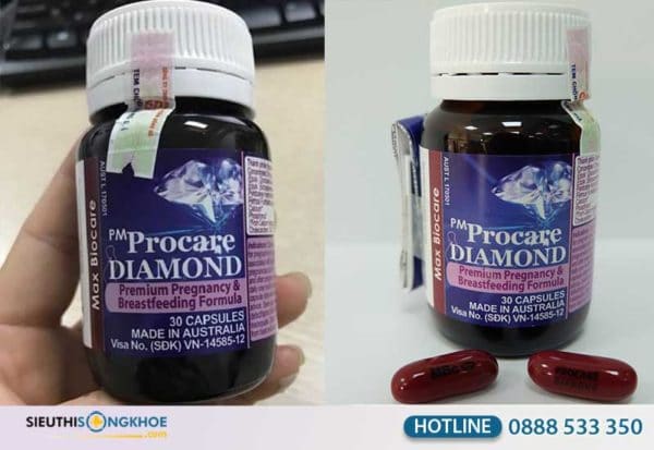 PM Procare Diamond Chính Hãng {350000đ} - Viên Uống Tốt Cho Bà Bầu