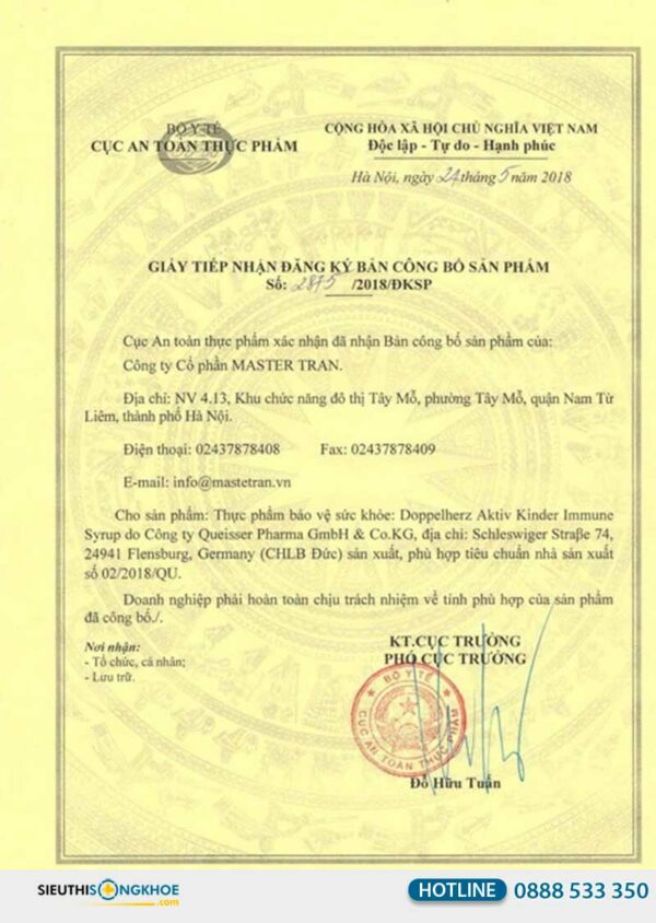 Kinder Immune Syrup {450.000đ} Hỗ Trợ Tăng Đề Kháng Cho Trẻ