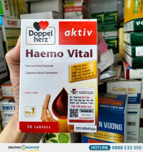 Haemo Vital {355.000đ} Hỗ Trợ Bổ Sung Sắt & Vitamin