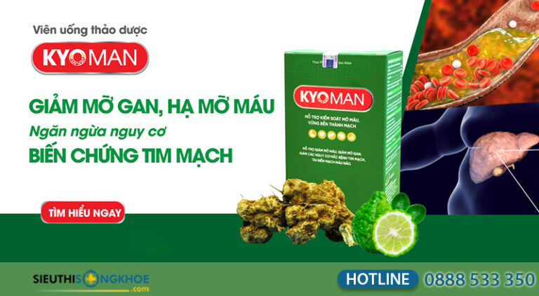 Kyoman [320.000đ] - Hỗ Trợ Giảm Mỡ Máu Mỡ Gan