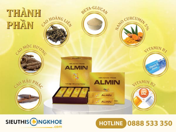 Almin [550.000đ] - Viên Sủi Hỗ Trợ Cải Thiện Tiêu Hoá Kém