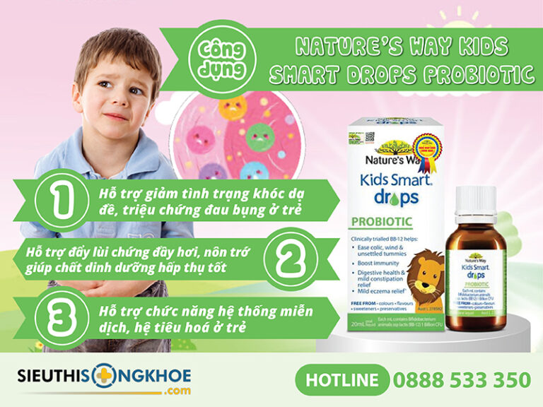 Nature's Way Kids Smart Drops Probiotic [420.000đ] - Hỗ Trợ Tiêu Hoá Trẻ