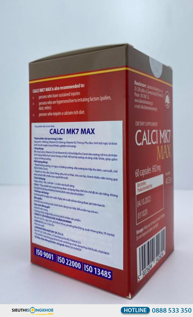 Calci MK7 Max [420.000đ] - Hỗ Trợ Phát Triển & Ngừa Loãng Xương