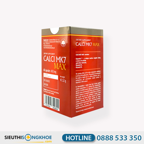 Calci MK7 Max [420.000đ] - Hỗ Trợ Phát Triển & Ngừa Loãng Xương