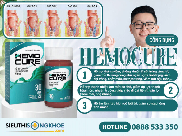 Hemocure [590.000đ] - Hỗ Trợ Điều Trị Trĩ Nội & Trĩ Ngoại