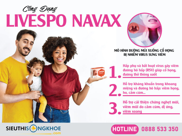 Livespo Navax [290.000đ] - Hỗ Trợ Điều Trị Viêm Họng & Mũi