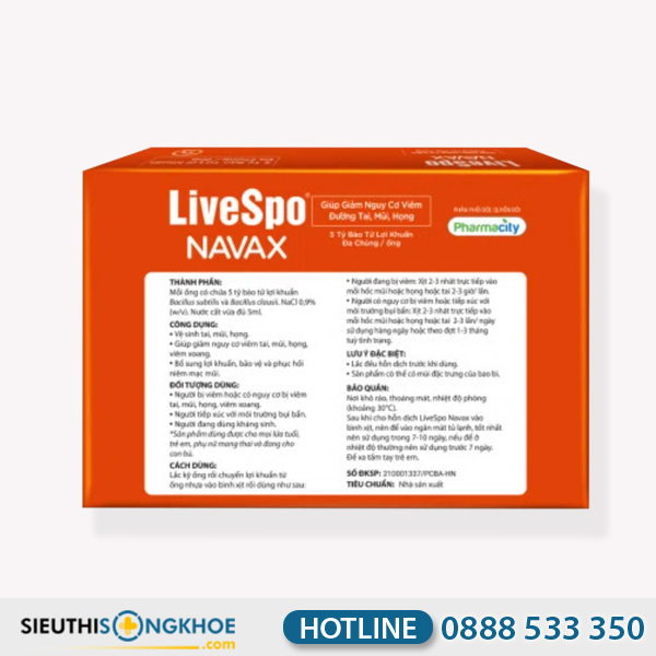 Livespo Navax [290.000đ] - Hỗ Trợ Điều Trị Viêm Họng & Mũi