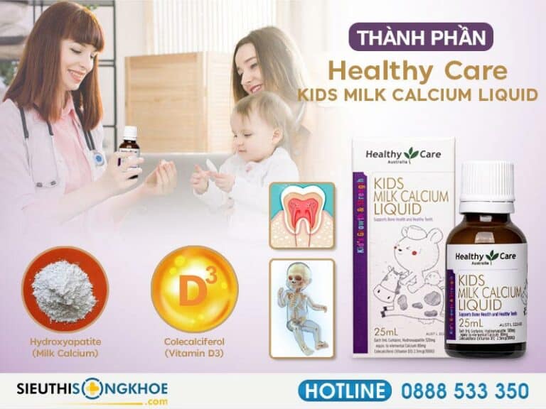 Healthy Care Kids Milk Calcium Liquid [600.000đ] - Hỗ Trợ Chiều Cao Trẻ