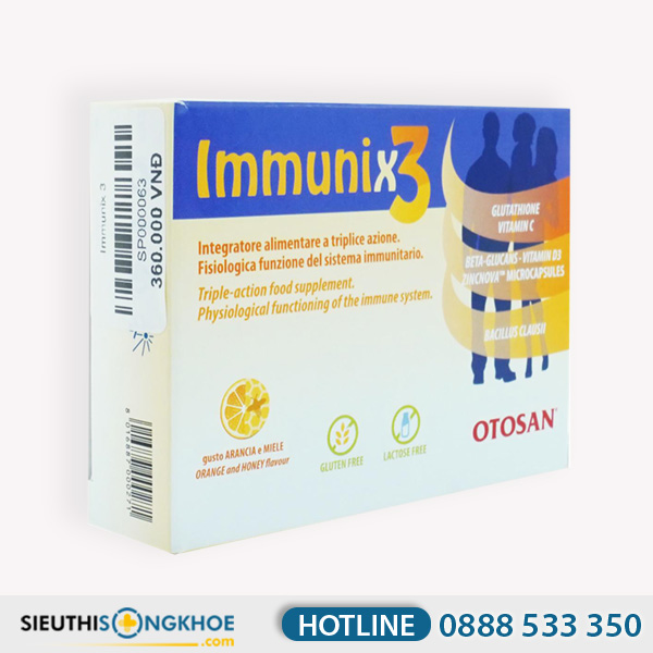 Immunix3 {360.000đ} Hỗ Trợ Tăng Đề Kháng Trẻ Nhỏ & Người Lớn
