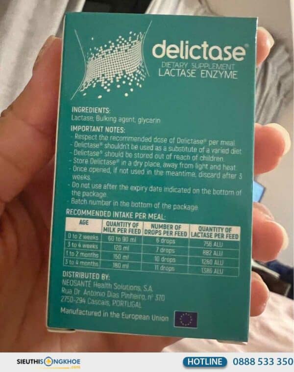 Delictase Oral Drops {465.000đ} Hỗ Trợ Tốt Tiêu Hoá Trẻ Sơ Sinh